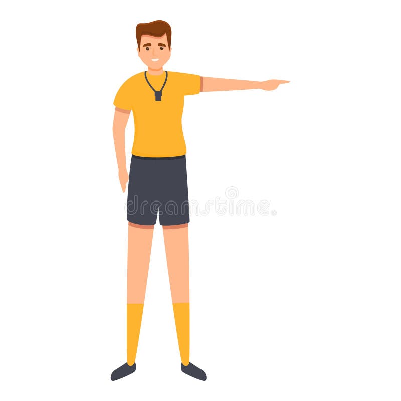 Sad Referee Icon, Cartoon Style Stock Vector - Illustration of girl ...