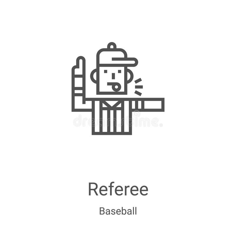 Referee Icon Vector from Basketball Collection. Thin Line Referee ...