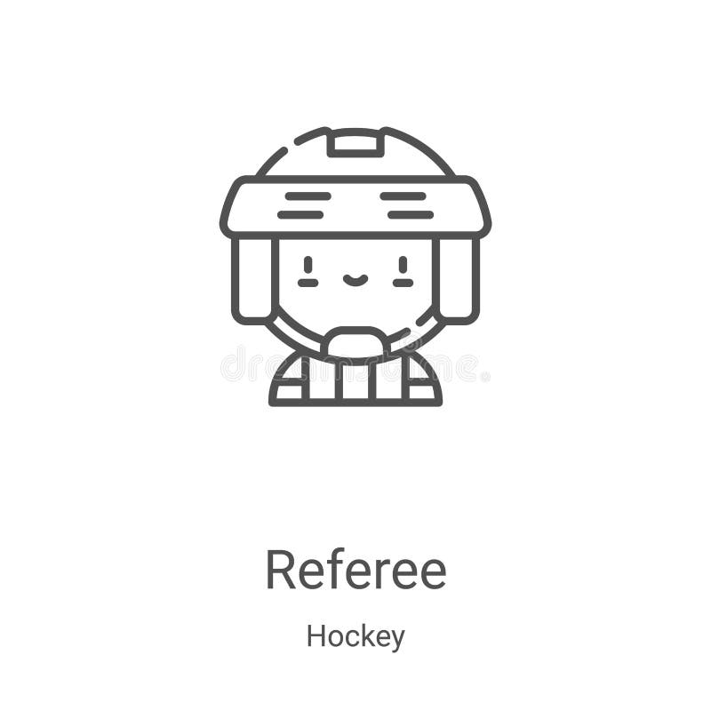 Referee Icon Vector from Hockey Collection. Thin Line Referee Outline ...