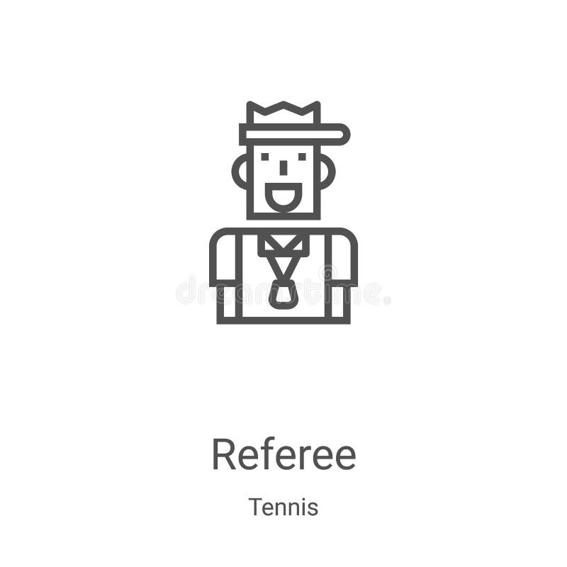 Referee Icon Vector from Basketball Collection. Thin Line Referee ...