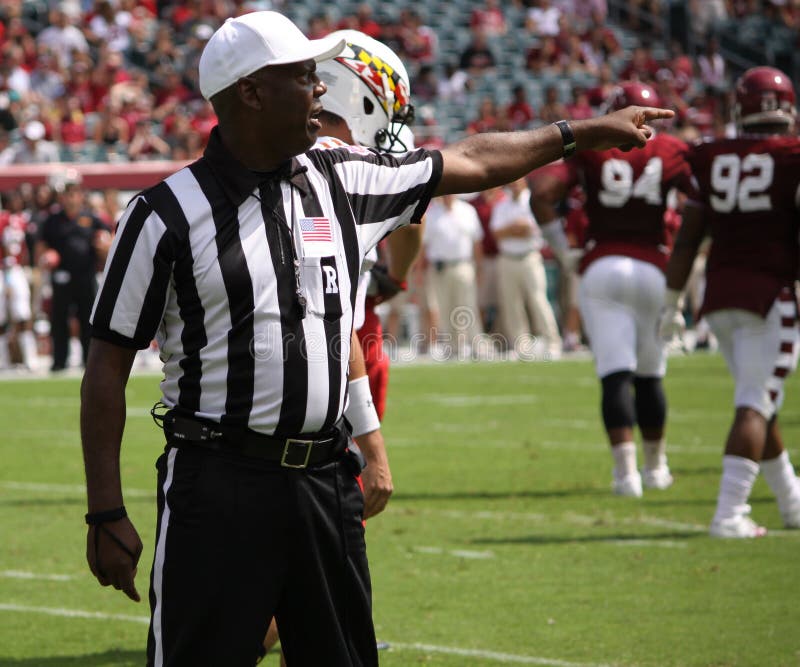 Referee makes a call editorial stock photo. Image of protection - 32409573