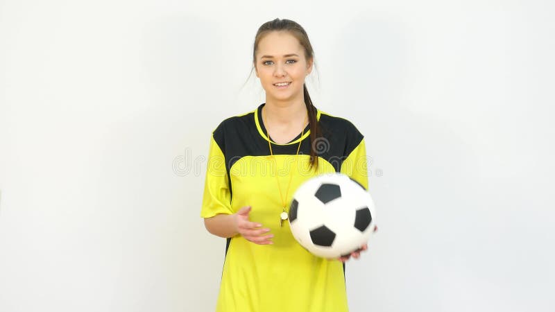 Referee Playing with Soccer Ball Stock Video - Video of play, hand ...