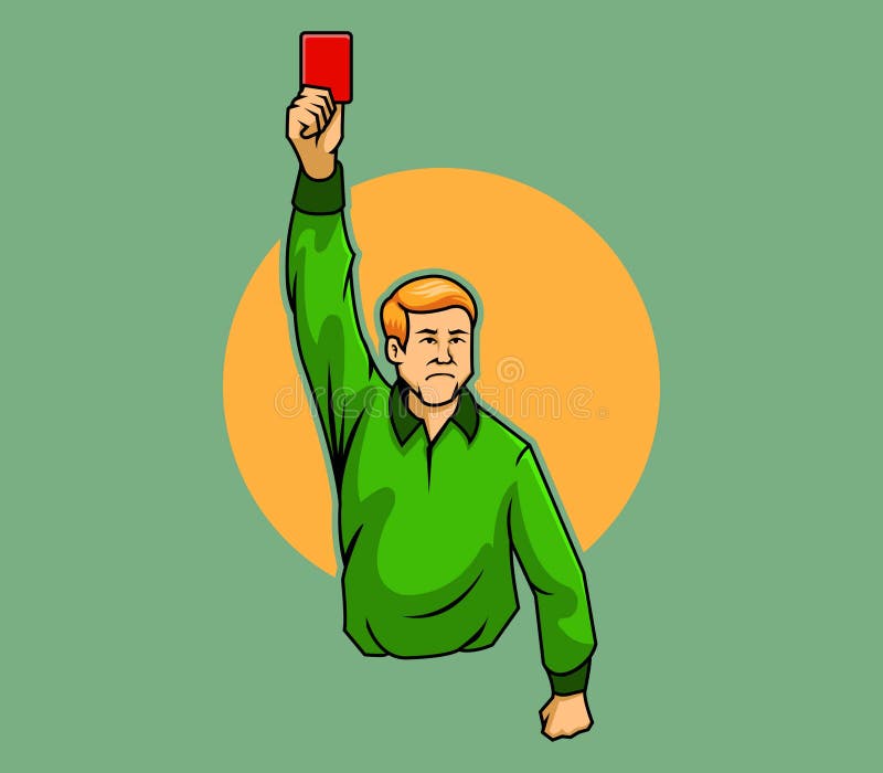 Referee Raise Red Card Stock Illustrations – 10 Referee Raise Red Card ...