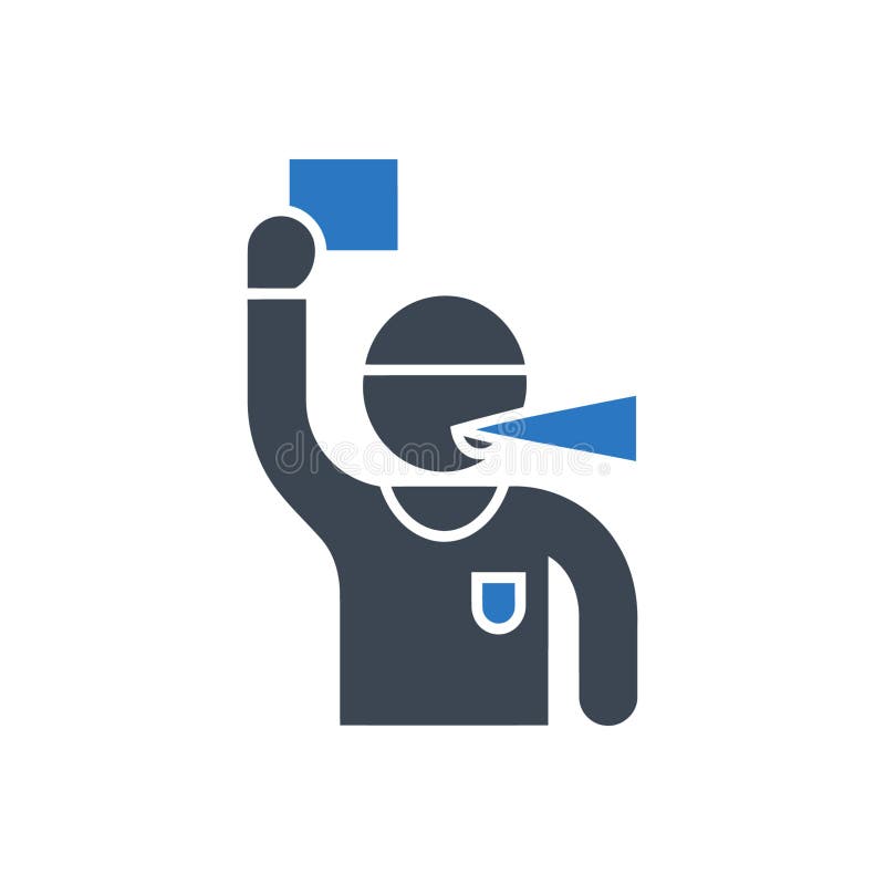 Referee Red Card Icon stock vector. Illustration of warning - 350116956