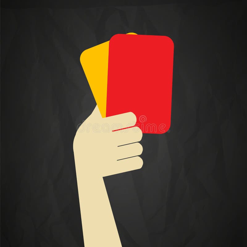 Referee Red and Yellow Cards Stock Vector - Illustration of punishment ...