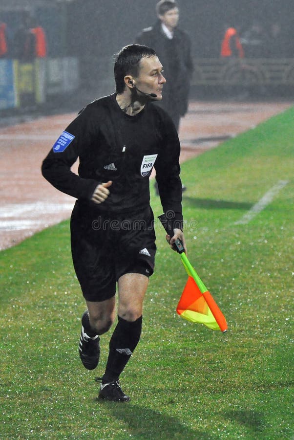 Referee Running Along the Field Editorial Photography - Image of ...