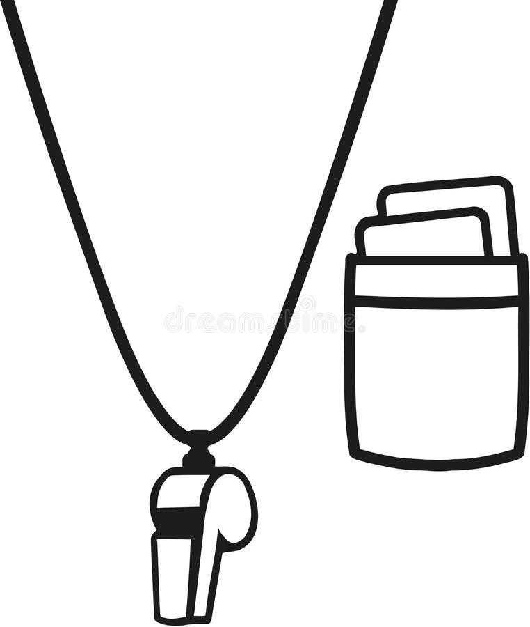 Referee Shirt with Whistle and Cards Stock Vector - Illustration of ...