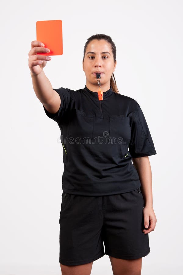 Football Referee Showing You the Red Card Stock Photo - Image of ...