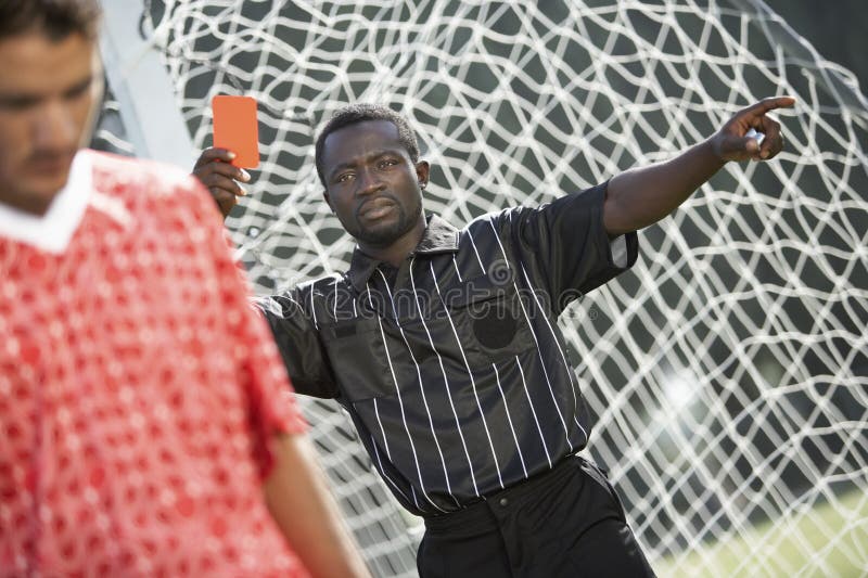 Referee Showing Red Card stock image. Image of player - 29646607