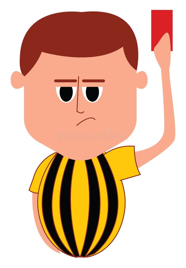 Cartoon Soccer Referee Showing Red Card Stock Illustrations – 236 ...