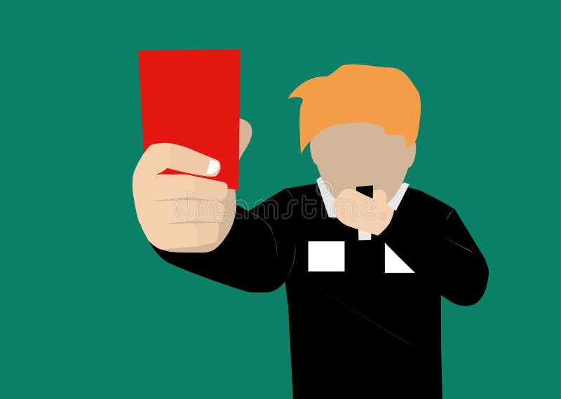 Man Referee Red Card Stock Illustrations – 1,004 Man Referee Red Card ...