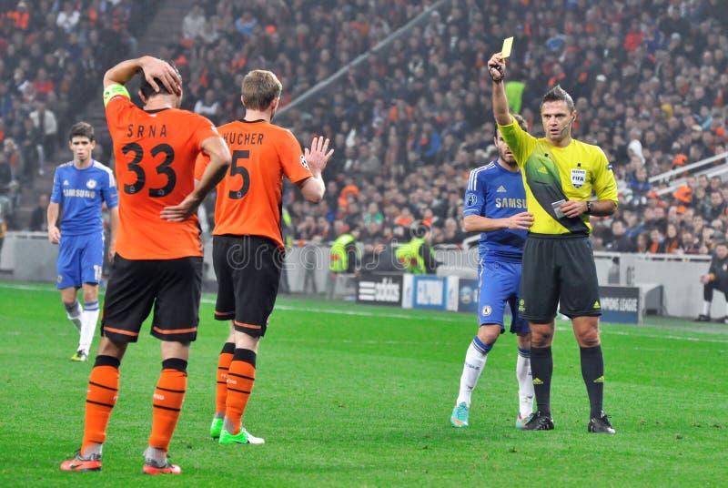 The Referee Shows a Red Card To the Player Editorial Photo - Image of ...