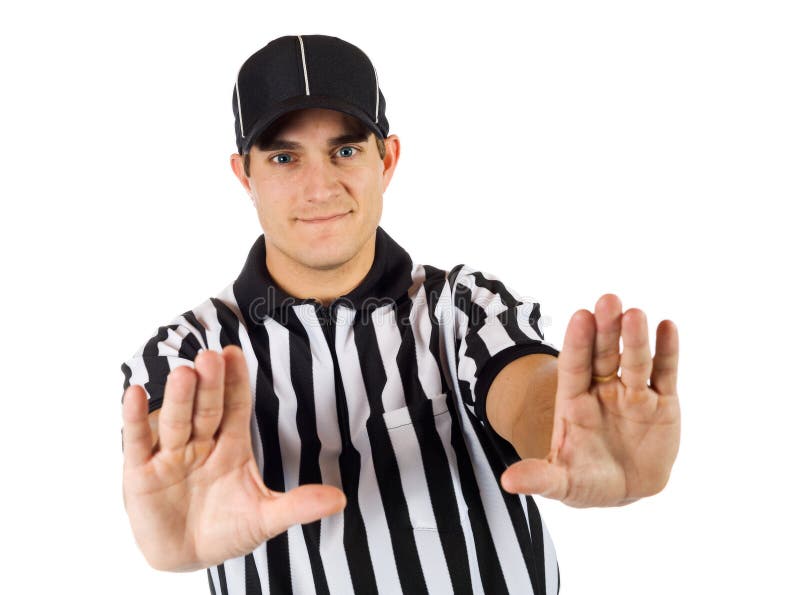 Referee: Signalling Pass Interference Call Stock Image - Image of ...