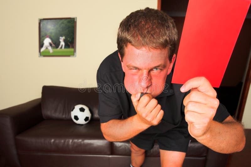Referee in Sitting Room Blowin Stock Photo - Image of angry, potato ...