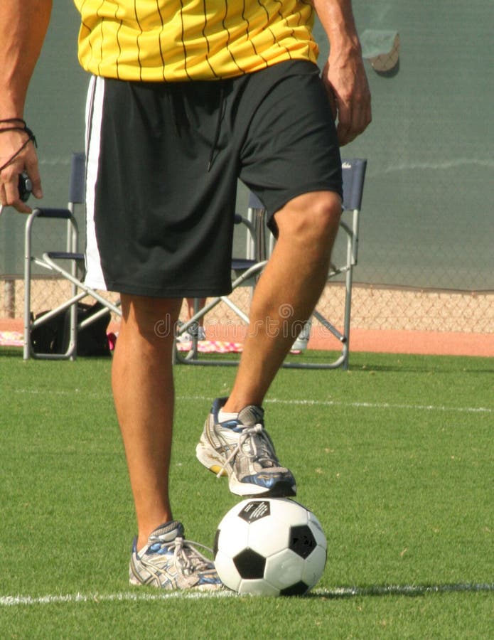 Referee with the Soccer Ball Stock Photo - Image of sports, field: 3180456