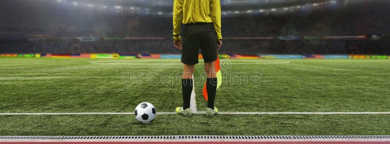 The referee soccer game stock photo. Image of league - 78222178