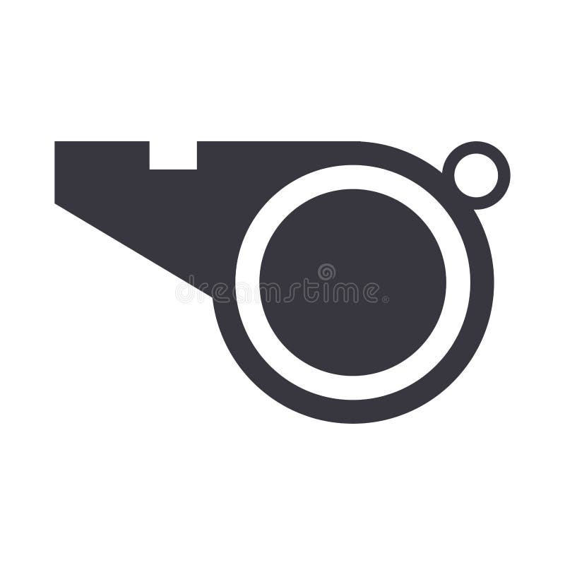 Referee whistle icon stock vector. Illustration of symbol - 135229337