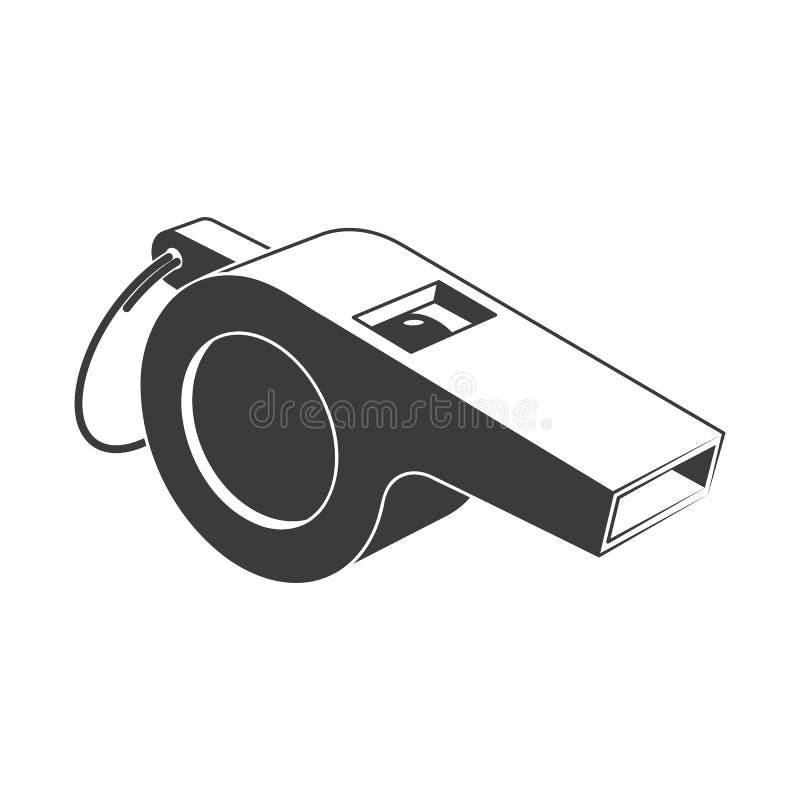 Referee Whistle Icon Silhouettes. Vector Illustration Stock Vector ...