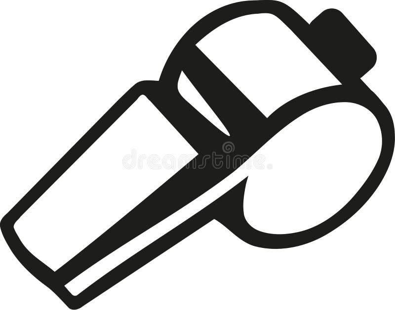 Referee whistle vector stock vector. Illustration of vector - 107105791