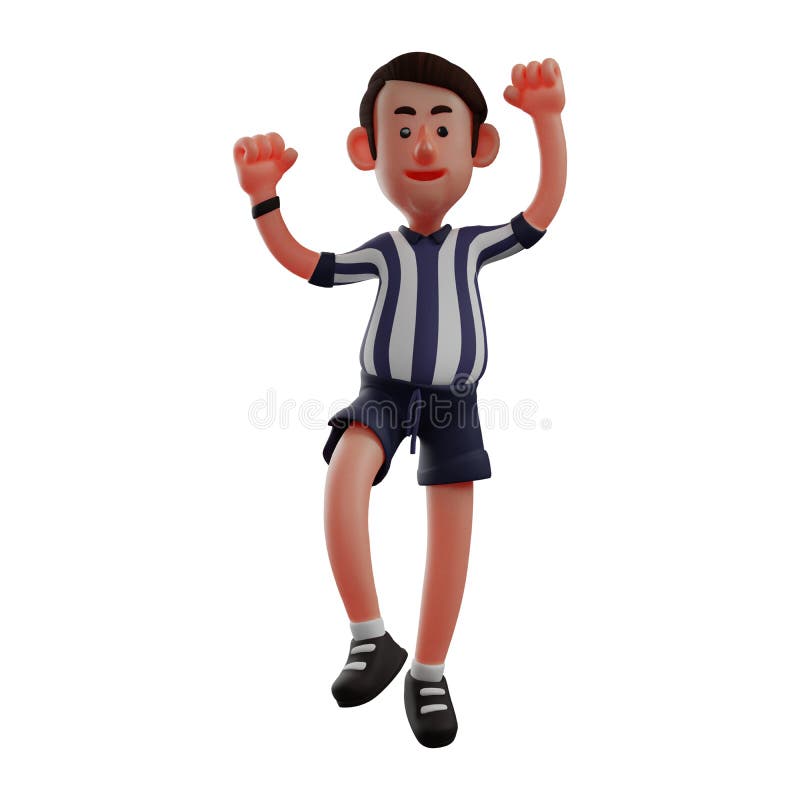 Referees 3D Cartoon Illustration with a Happy Expression Stock ...