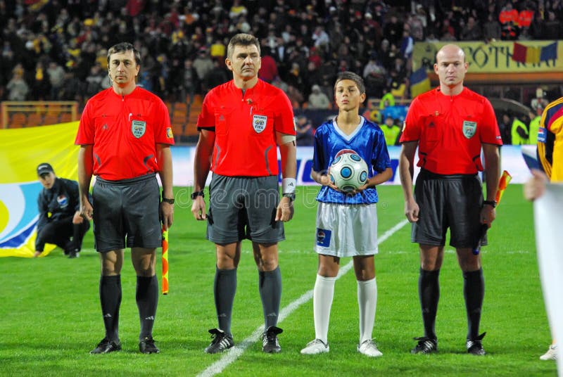Referees Team at the Match Beginning Editorial Image - Image of fouls ...