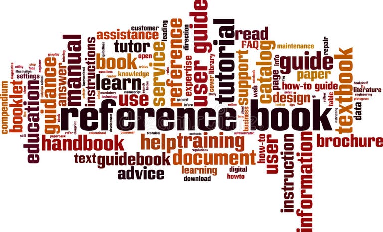 Reference book word cloud stock vector. Illustration of user - 170470019