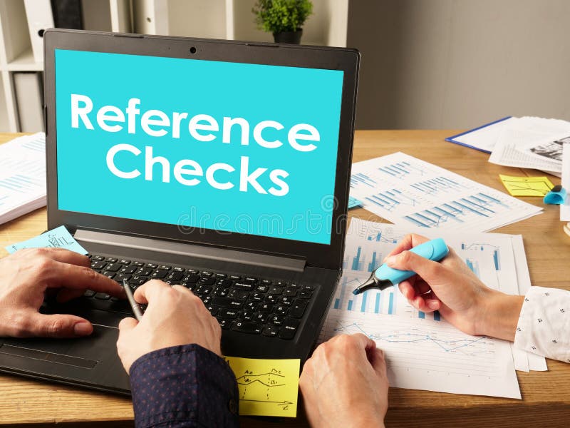 Reference Checks are Shown Using the Text Stock Image - Image of ...