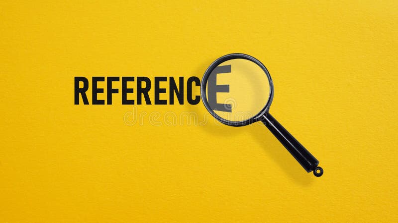 Reference Checks is Shown Using the Text and Photo of Magnifying Glass ...