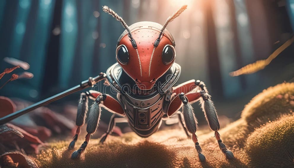 A red fantasy ant stock illustration. Illustration of travel - 318196791