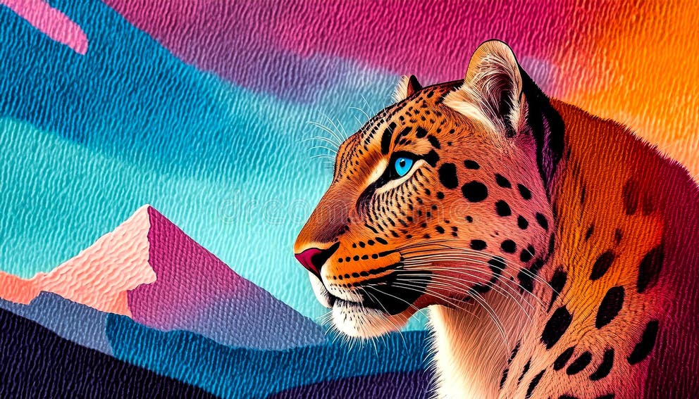 An Artistic Concept for a Studio Artwork of a Snow Leopard in the ...