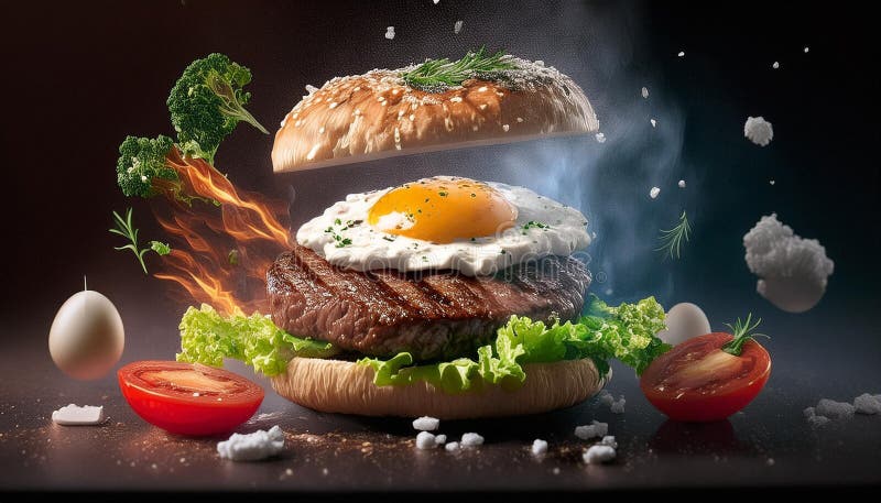 Firefly Elevate Your Dinner with a Succulent Grill Beef Burger ...