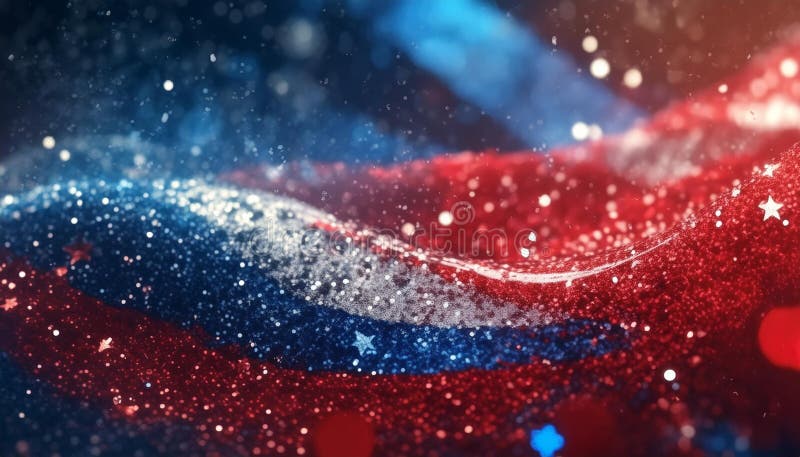 An Abstract Patriotic Background with Sparkle Elements. Stock ...