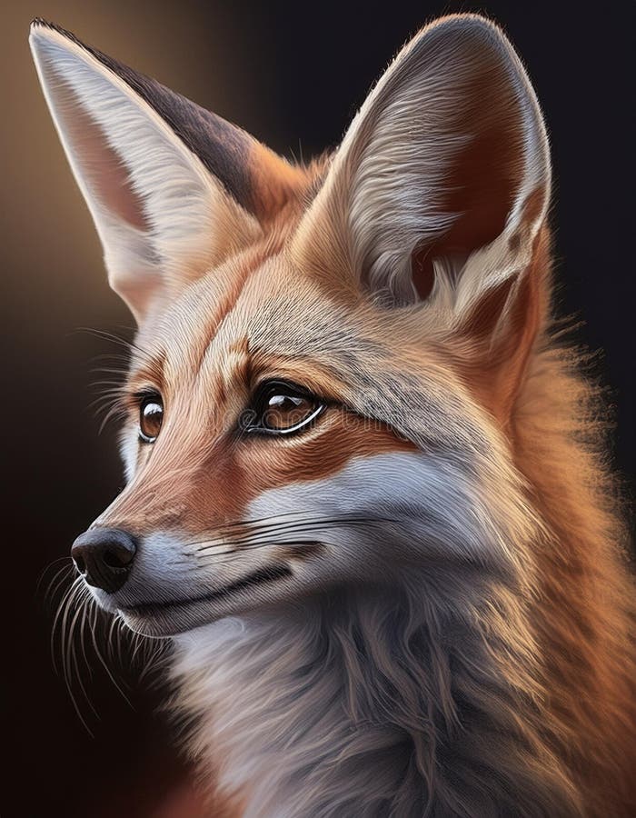 Desert Fox in the Night Cartoon Stock Image - Image of animals, night ...