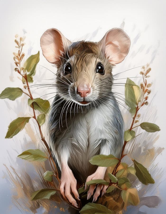 Rat isolated cartoon stock image. Image of white, plants - 340080659