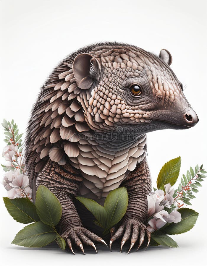 Pangolin in forest cartoon stock image. Image of wildlife - 340080783