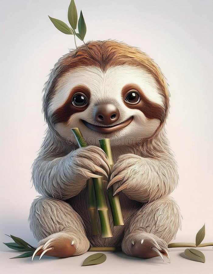 Sloth isolated cartoon stock photo. Image of sloth, nature - 340370512