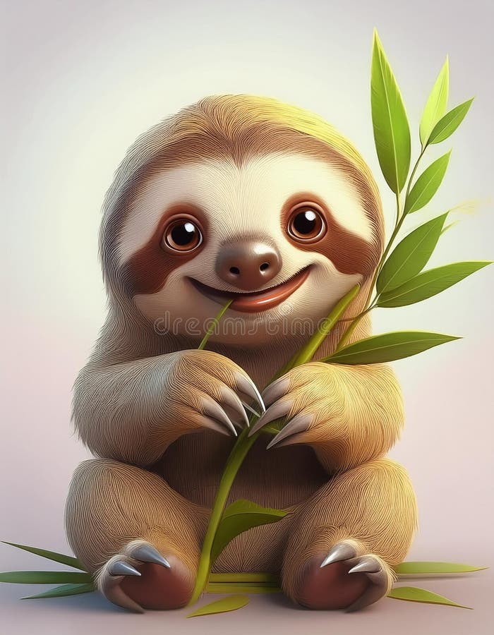 Sloth isolated cartoon stock image. Image of cartoon - 340370531