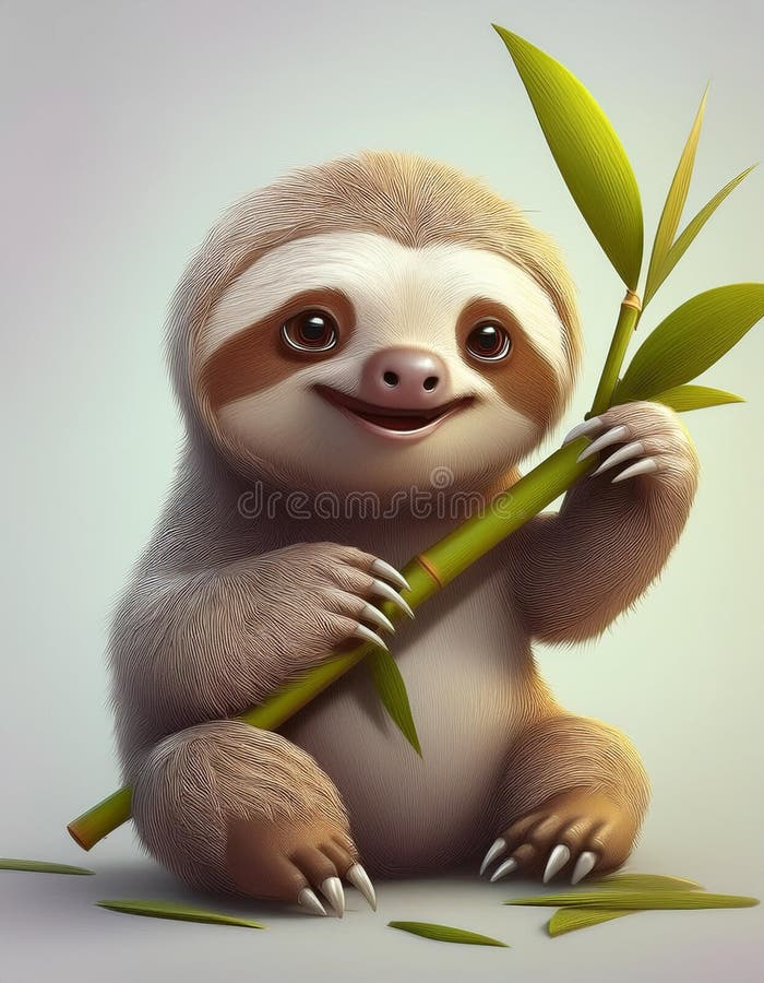 Sloth isolated cartoon stock image. Image of animals - 340370539
