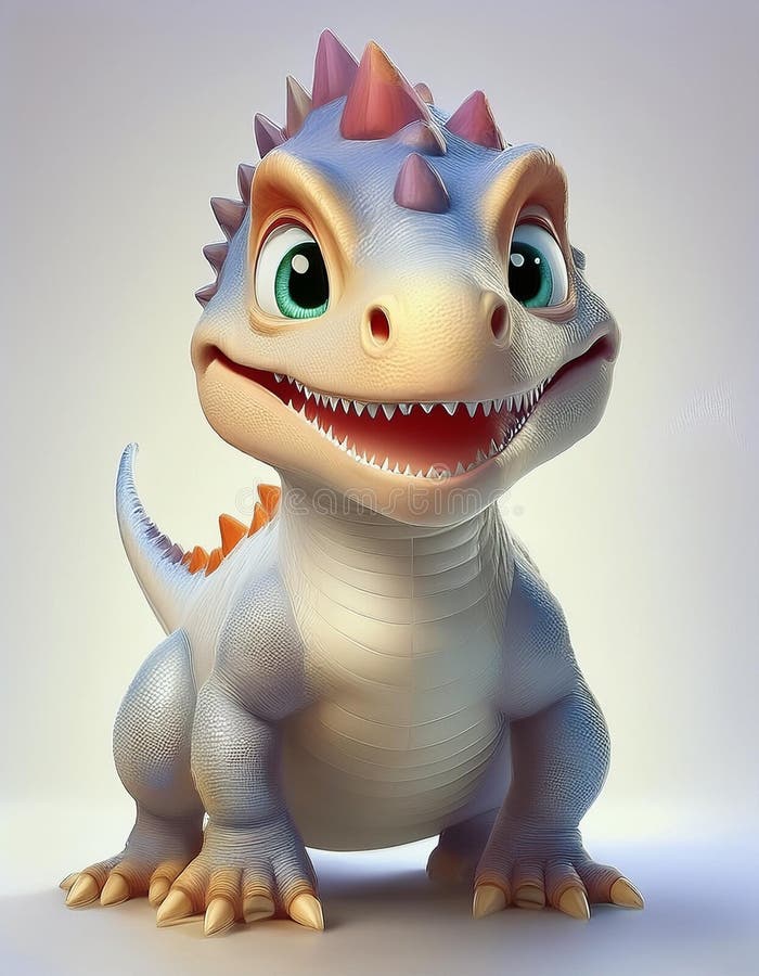 Dinosaur dragon cartoon stock image. Image of funny - 341073099