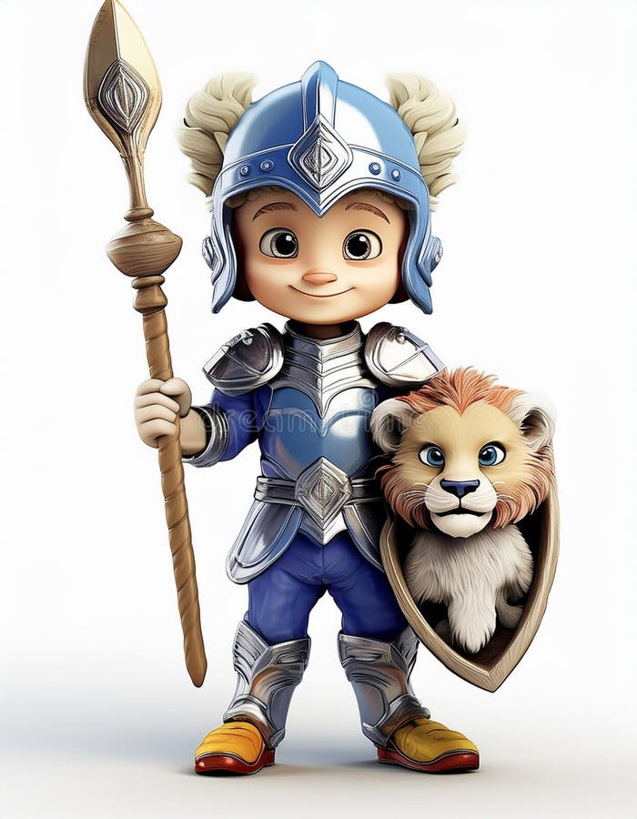 Child gladiator cartoon stock image. Image of cartoon - 341075527