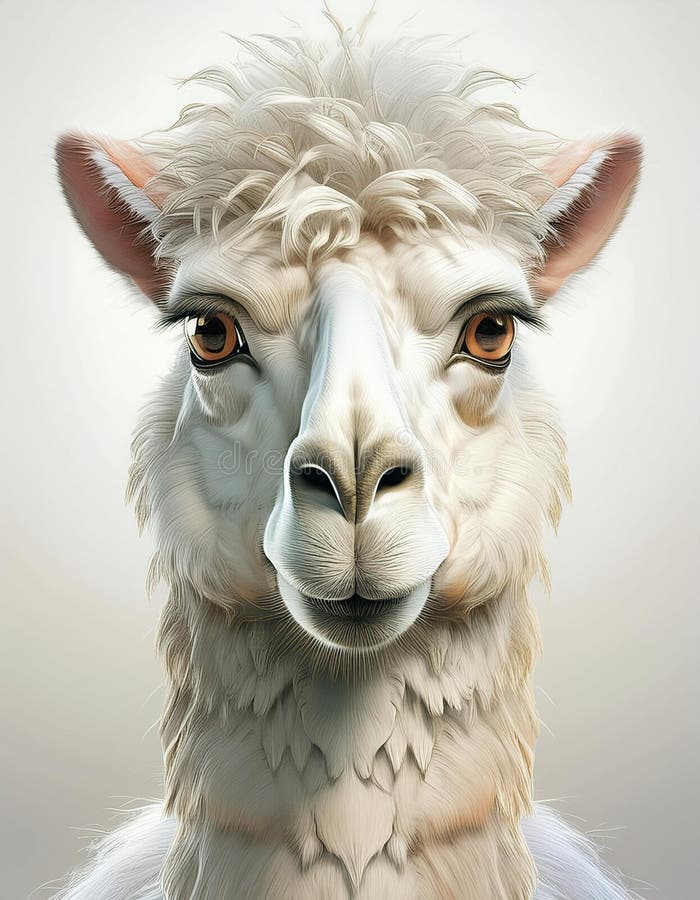 Lama portrait cartoon stock photo. Image of face, portrait - 341923836