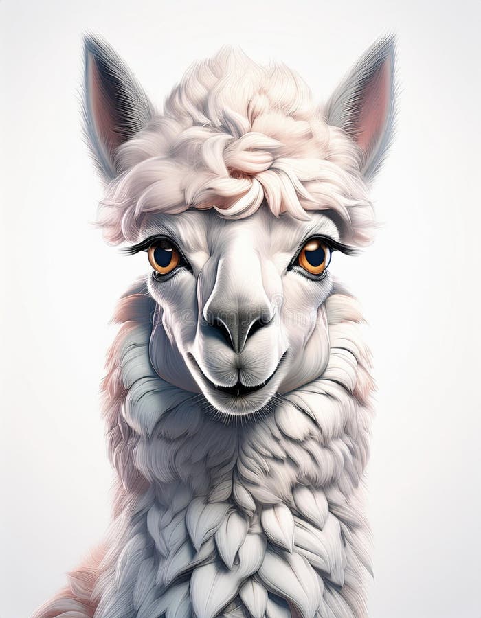 Lama portrait cartoon stock photo. Image of eyes, poster - 341923898