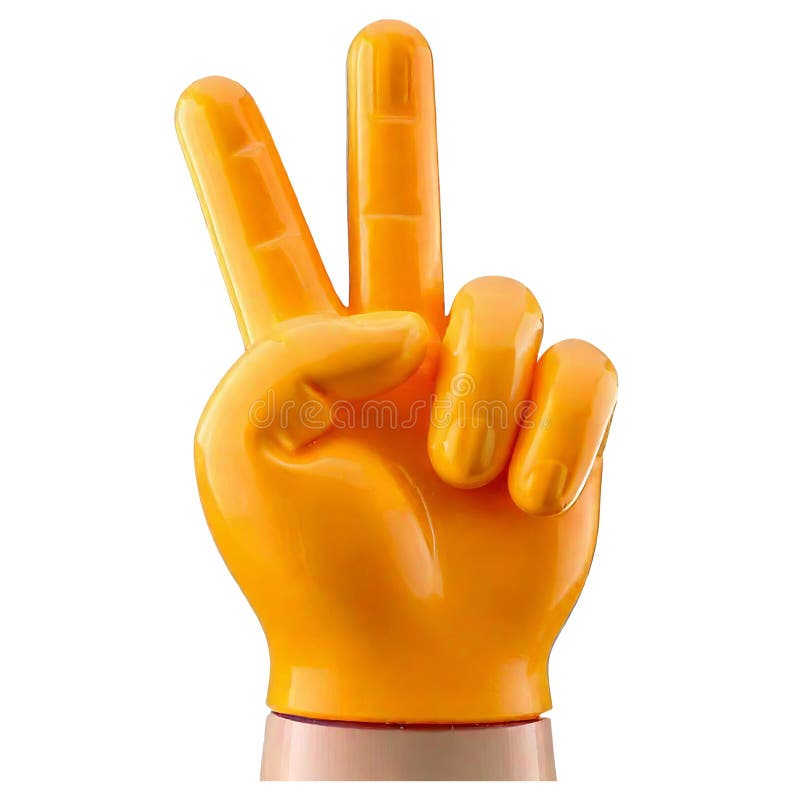 3d Icon of a Victory Finger at a Tilted Angle Stock Image ...