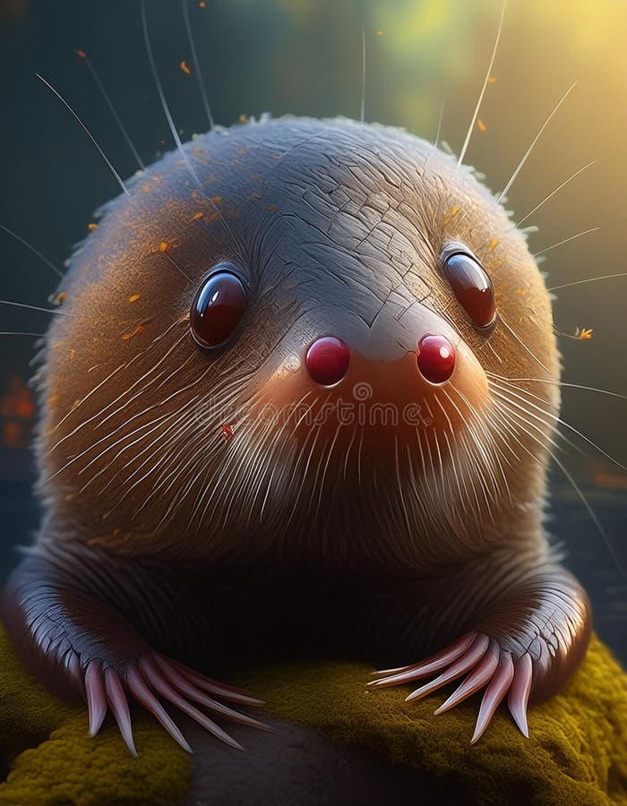 Mole portrait cartoon stock illustration. Illustration of face - 344724890