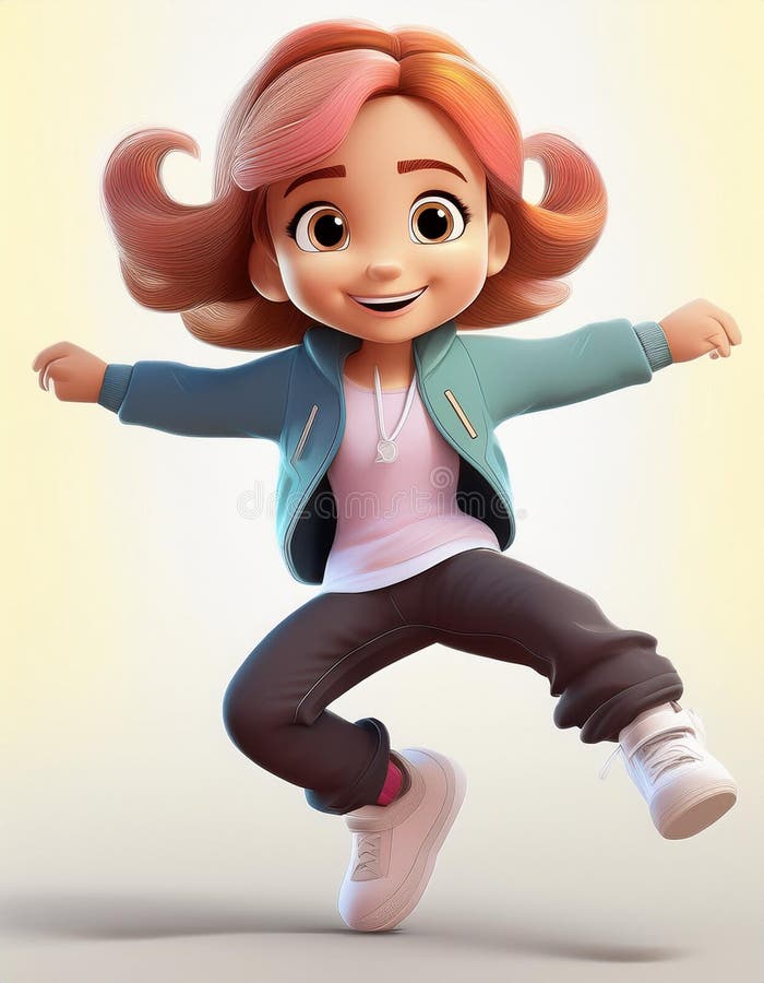 Child dancing cartoon stock illustration. Illustration of people ...