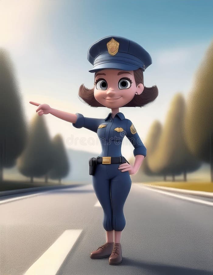 Traffic cop cartoon stock illustration. Illustration of cartoon - 349846651