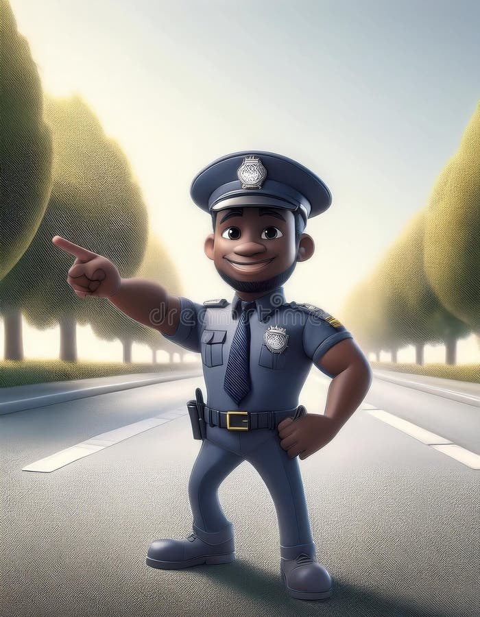 Traffic cop cartoon stock image. Image of road, working - 349846667