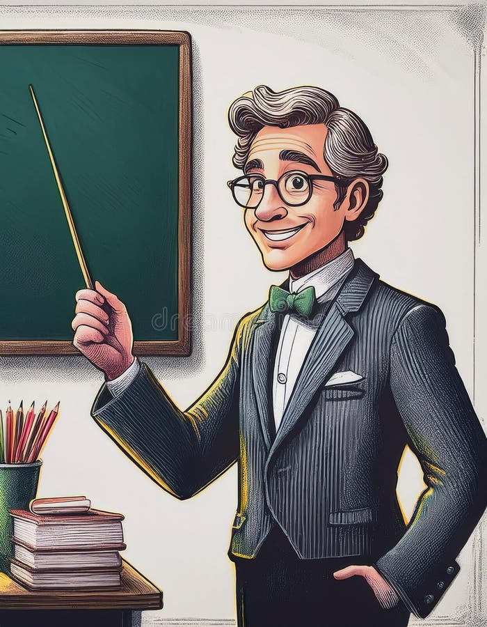 School teacher cartoon stock image. Image of fantasy - 351878525