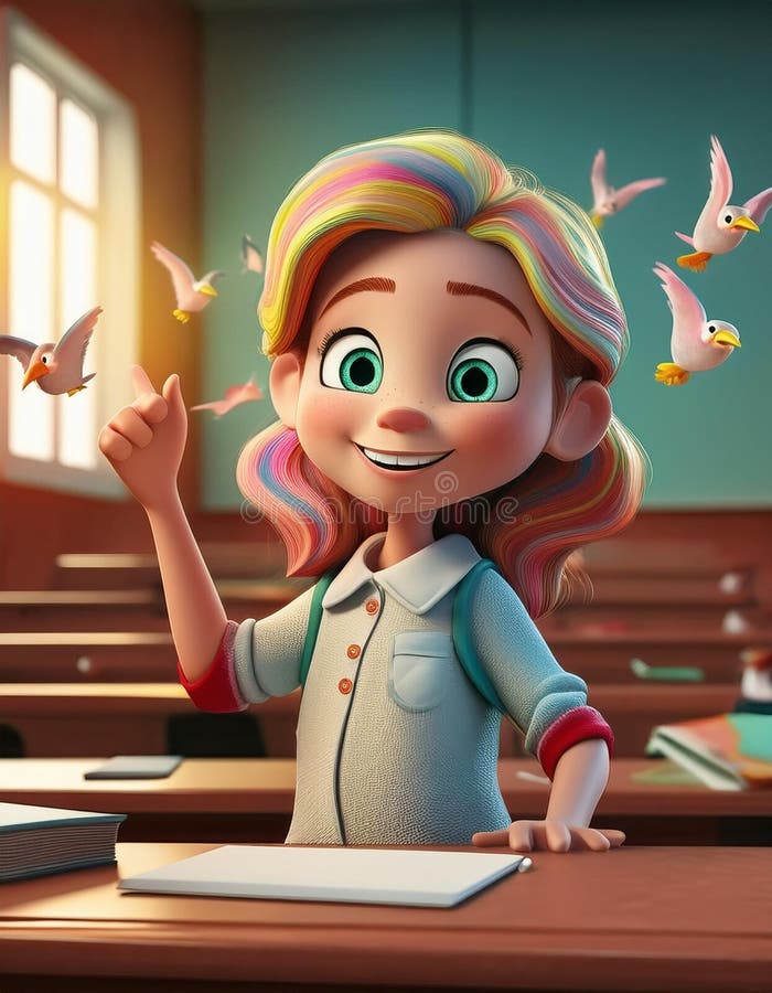 Child Presentation about Birds Cartoon Stock Illustration ...