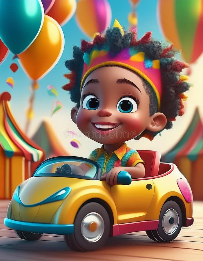 Carnival Child at Fair Cartoon Stock Illustration - Illustration of ...